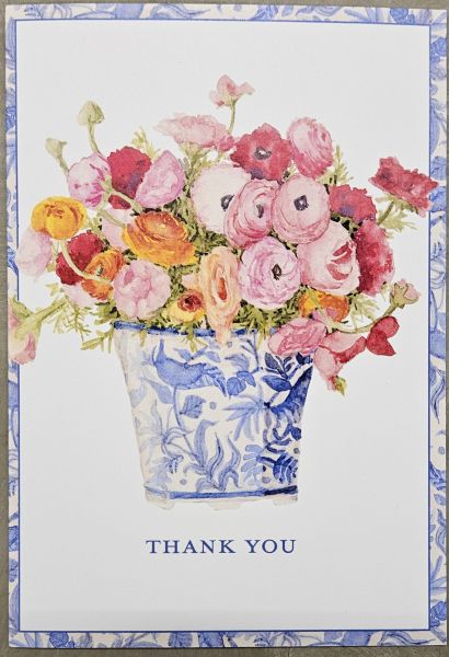 Caspari Thank You Card Flower Pot